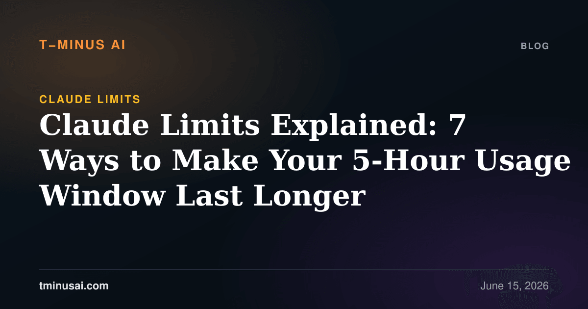 Claude Limits Explained: 7 Ways to Make Your 5-Hour Usage Window Last ...