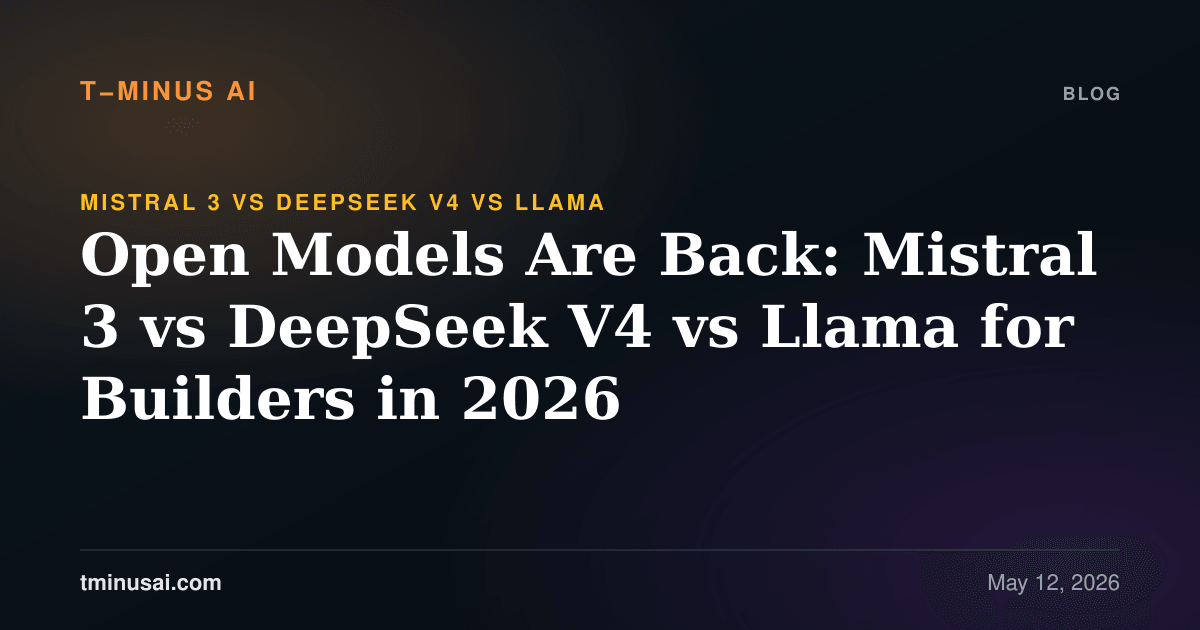 Open Models Are Back: Mistral 3 vs DeepSeek V4 vs Llama for Builders in ...